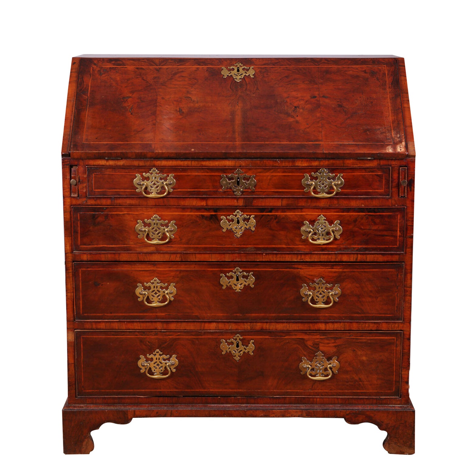 Early 18th Century Figured Walnut Bureau Cabinet - Discovery – Nicholas Wells Antiques